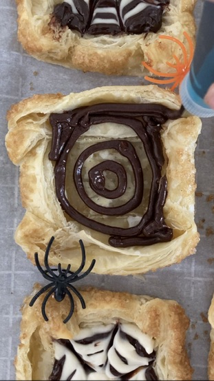 Spooky Spider Pastry Puffs - Better with Buttermilk