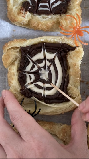 Spooky Spider Pastry Puffs - Better with Buttermilk