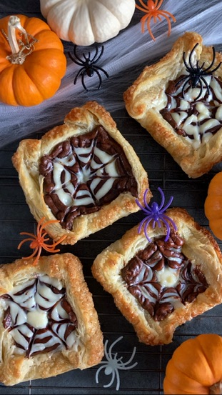 Spooky Spider Pastry Puffs - Better with Buttermilk